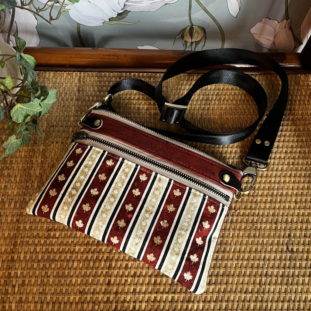 Izzy Cross-Body (S) - Scarlet Red Cork 'Canada' / Brushed Antique ...